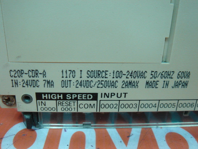 OMRON C20P-CDR-A SYSMAC C20P PROGRAMMABLE CONTROLLER - PLC DCS SERVO Control MOTOR POWER SUPPLY ...